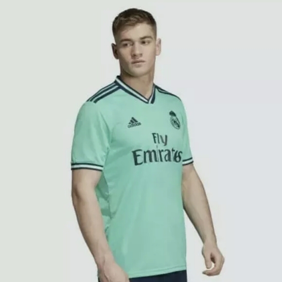 adidas | Shirts | Adidas Real Madrid Mint Green Soccer Jersey | Poshmark